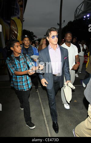 Sylvester Stallone Celebrities arrive for the LA Lakers vs. Miami Heat ...