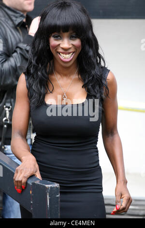 Heather Small outside the ITV television studios London, England - 08. ...
