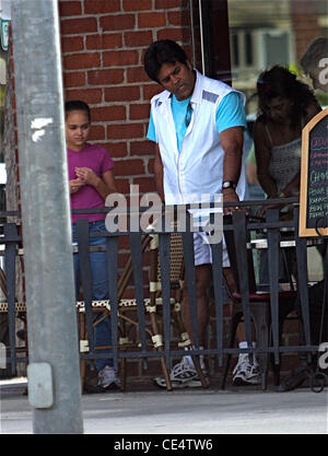Erik Estrada and his daughter Francesca Natalia Estrada enjoy breakfast ...