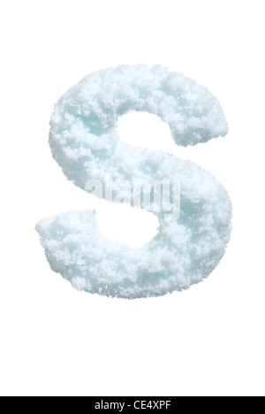 Letter from snow style alphabet. Isolated on white background. With ...