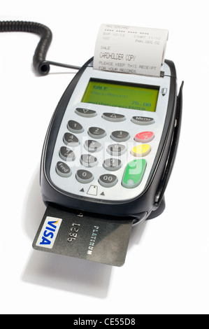 A credit card machine processing a visa payment Stock Photo - Alamy