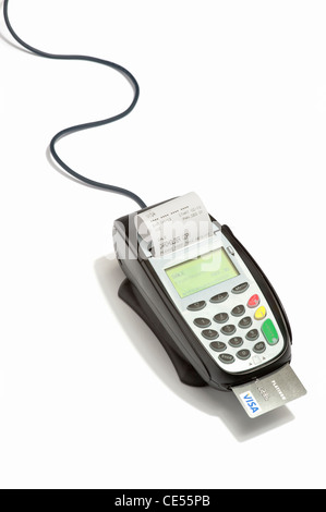 A credit card machine processing a visa payment Stock Photo - Alamy