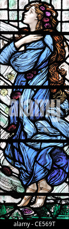 Stained glass window depicting Hope at St James church, Lealholm, North ...