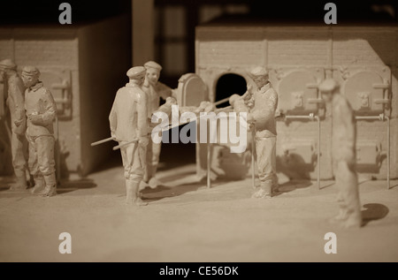 Miniature model depicting Nazi Crematorium displayed in Yad Vashem ...