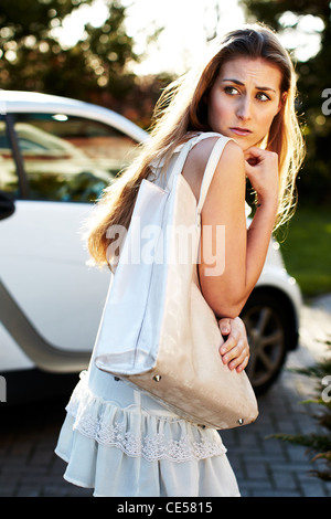 Girl being followed Stock Photo - Alamy