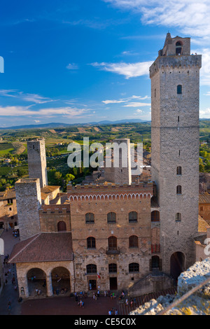 view over siena from the tower of palazzo pubblico torre del mangia ...