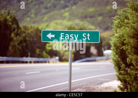 Street Sign to Relaxation Stock Photo - Alamy