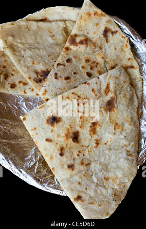 Indian bread - Naan with cheese and garlic Stock Photo - Alamy