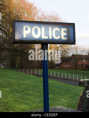 Old fashioned police sign Stock Photo - Alamy