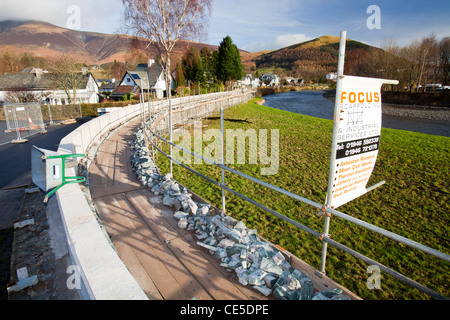 flood defences in Keswick Stock Photo - Alamy