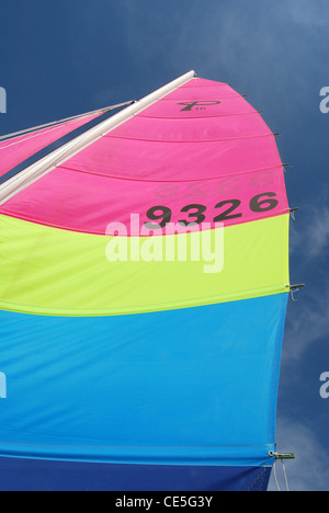 multicoloured sail, sailing boat Stock Photo - Alamy