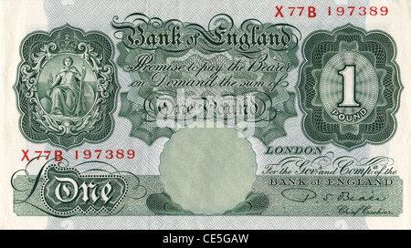 5 Pound English Banknote Pre Decimal Stock Photo - Alamy