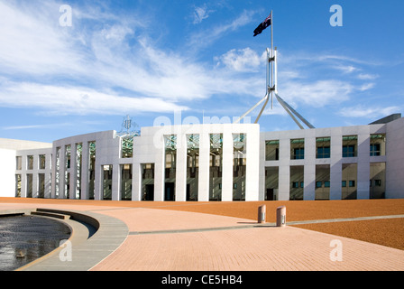 The facade of the Federal Parliament Building, Canberra, Australian ...