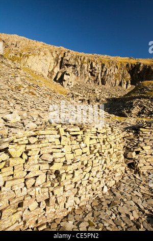 The remains of a quarry on the Old Man of Coniston in the English Lake ...