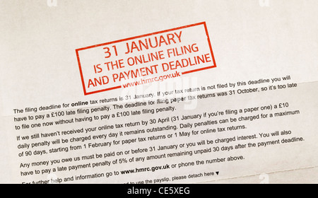 Tax return reminder letter. In the UK, online self assessment tax ...