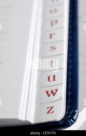 Closeup of contacts book Stock Photo - Alamy