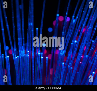 Blue colors optical fibers Stock Photo - Alamy
