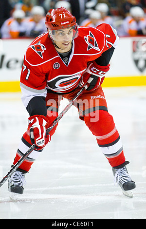 Carolina Hurricane Jerome Samson in an NHL game during the 2011-2012 ...