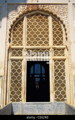 Decorative marble jali window of Bibi Ka Maqbara Aurangabad Maharashtra ...