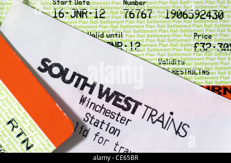 Train tickets and credit card receipt Stock Photo - Alamy