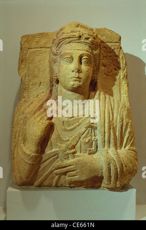 Palmyrene funerary portrait in Palmyra, Syria Stock Photo - Alamy
