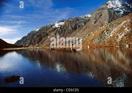 Samiti Lake ; Onglakthang Valley ; Sikkim ; India ; asia Stock Photo ...