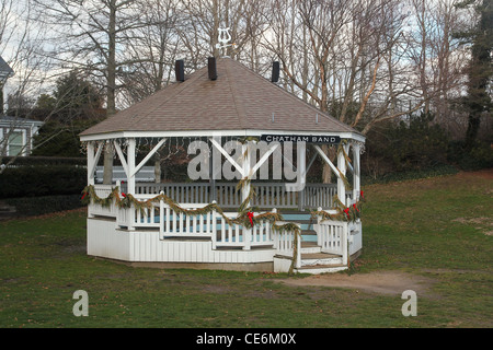 The Chatham Bandstand decorated for Christmas. Chatham, Massachusetts ...