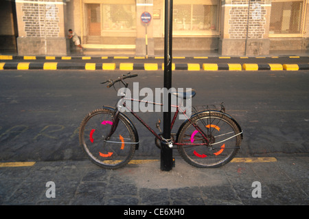 Bicycle parked on footpath, bombay mumbai, maharashtra, india Stock ...