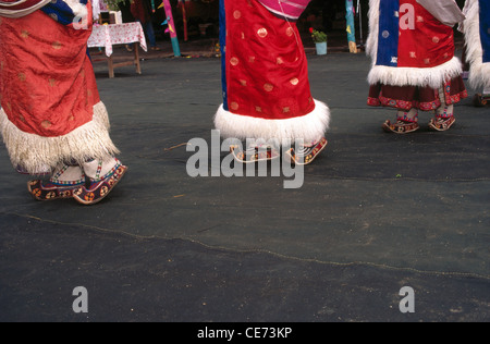 women performing folk dance, ladakh, Jammu & Kashmir, india Stock Photo ...