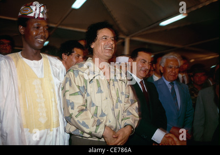 Libyan Col Muammar Gaddhafi speaks in Benghazi marking the opening of ...
