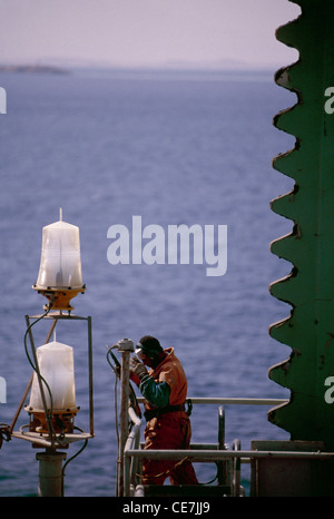 An offshore Santa Fe jackup oil rig drilling in the Red Sea, in ...