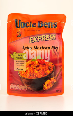 Packet of Uncle Ben's Express Spicy Mexican rice Stock Photo - Alamy