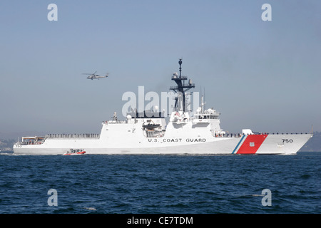 The Coast Guard Cutter Bertholf (WMSL 750) passes under San Francisco’s ...