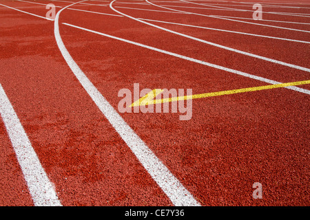 Tartan running surface in one stadium Stock Photo - Alamy