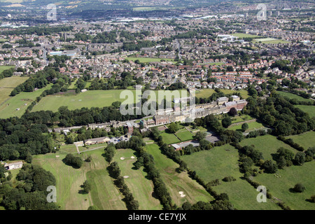 Aerial photograph of Fulneck School, near Pudsey in Leeds Stock Photo ...