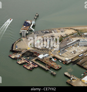 Aerial view of Sheerness docks in Kent Stock Photo - Alamy