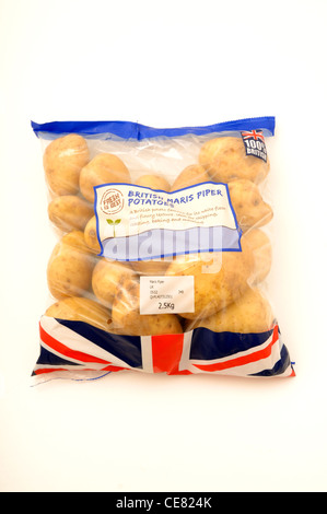 Bag of British Maris Piper potatoes Stock Photo - Alamy