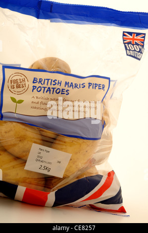 Bag of British Maris Piper potatoes Stock Photo - Alamy