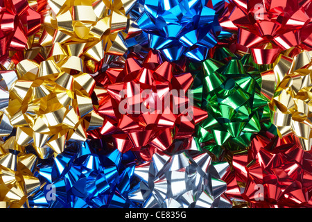 Green gift with gold bow with shiny decor ballwoon with little heart on ...