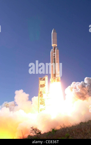 A Lockheed Martin Titan IV A-17 launch vehicle is ready for launch from ...