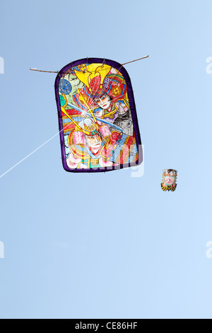 Japanese traditional paper kite and blue sky Stock Photo - Alamy