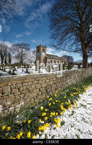 St Peters Church, Addingham, Yorkshire on a summers evening Stock Photo ...