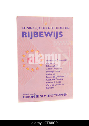 Dutch drivers license isolated on white background Stock Photo - Alamy