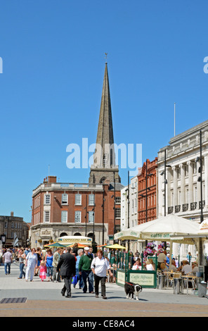 Hereford High Town shopping centre and the Black and White House Museum ...