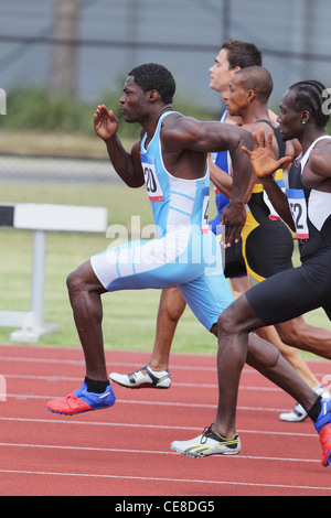 Image of Runners in motion in the 100 meters at the Paris 2024 Olympic ...