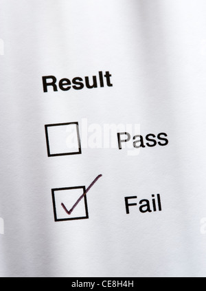 Result - pass or fail Stock Photo - Alamy