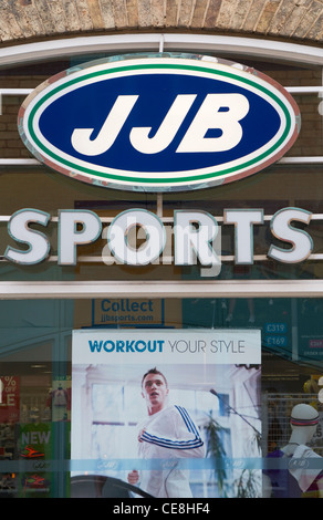 UK JJB Sports store shop window with all stock must go signs Stock ...