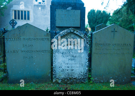 The grave of William and Mary Wordsworth next to Dora and Edward ...