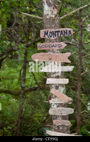 Directional sign, Alaska Stock Photo - Alamy