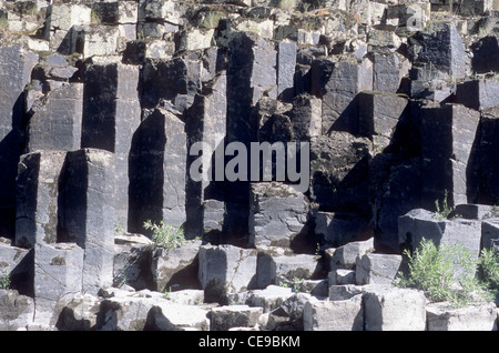 Columnar basalt along the Lower Salmon River in west-central Idaho ...